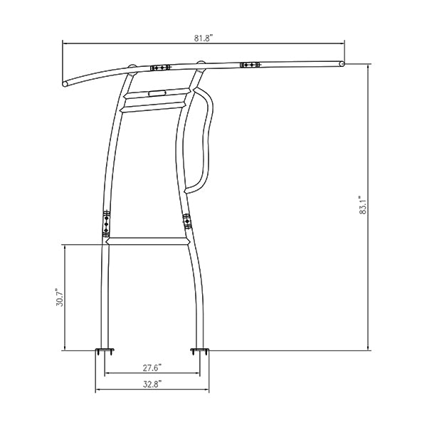 Dolphin Pro2 Center Console T-Top for Boats – Heavy-Duty Aluminum ...